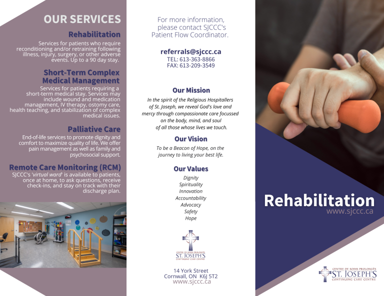 Rehabilitation – St. Joseph's Continuing Care Centre
